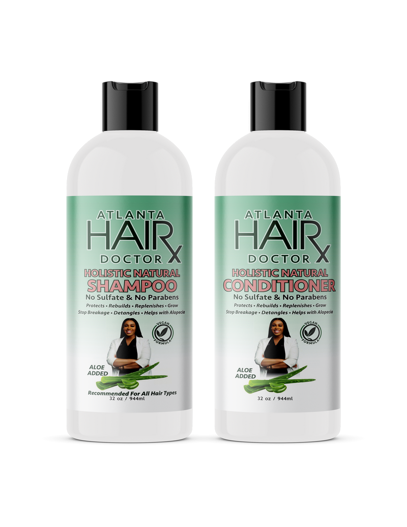(BIG SAVINGS) 32 oz NATURAL SHAMPOO & CONDITIONER - Atlanta Hair Doctor